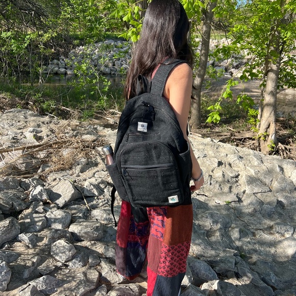 Puzzlestack | Bags | Kailash Himalayan Pure Hemp Black Backpack | Poshmark